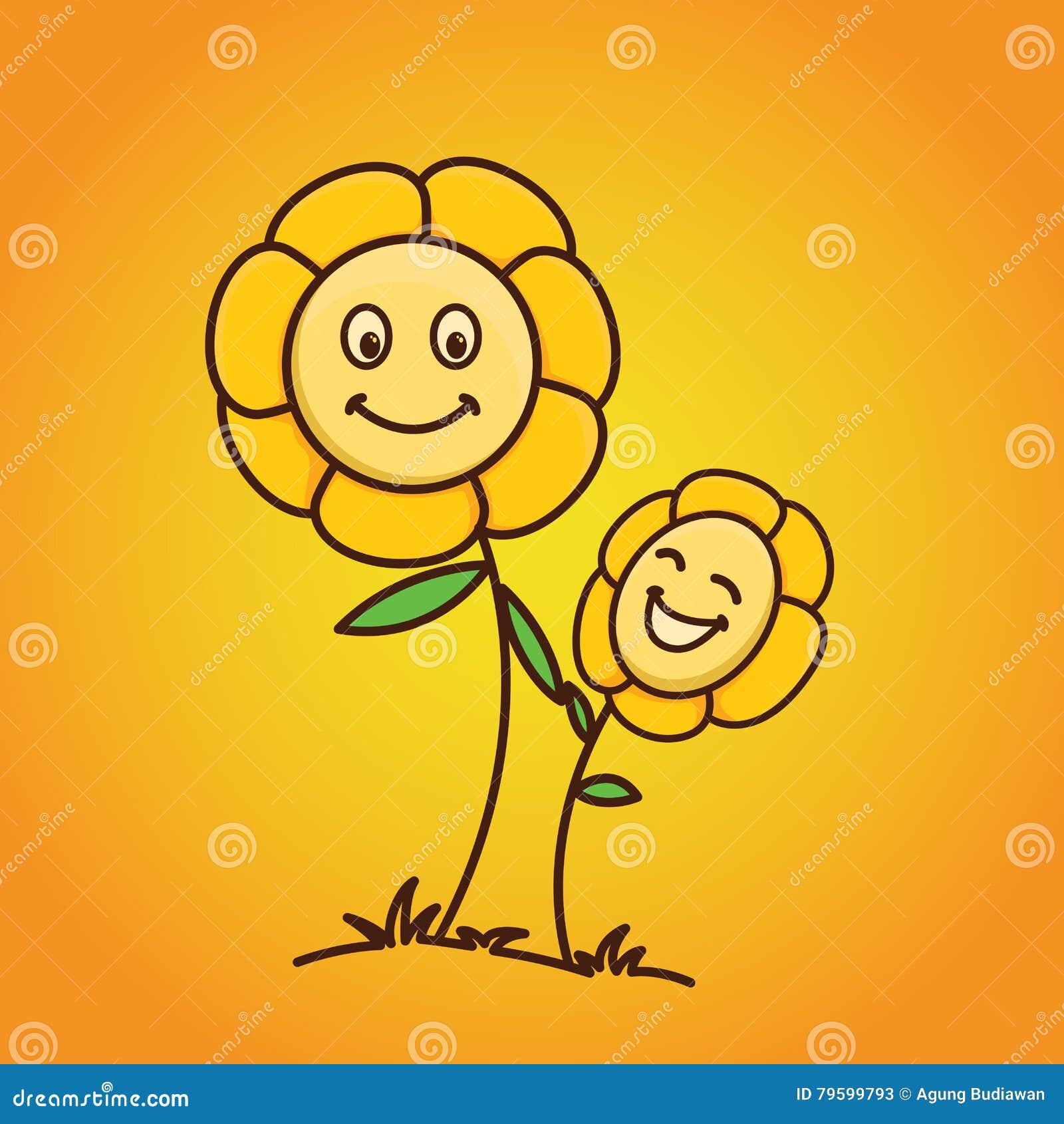 Baby Flower with Gradient Background Stock Vector - Illustration of ...