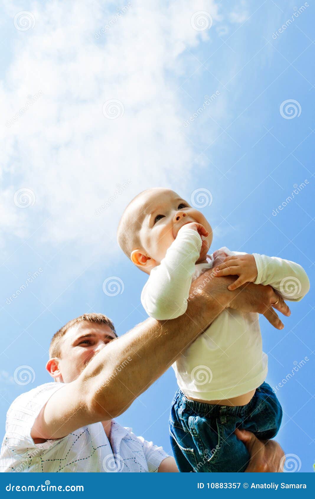 Baby flying stock image. Image of adult, active, jump - 10883357