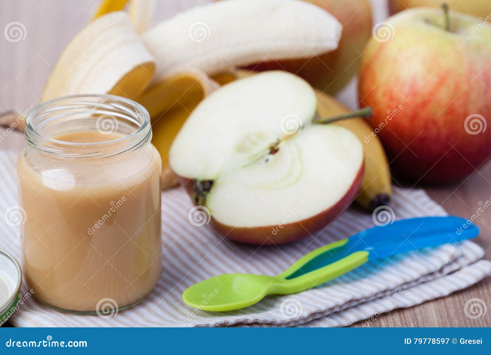 Baby food stock image. Image of closeup, food, fresh - 79778597