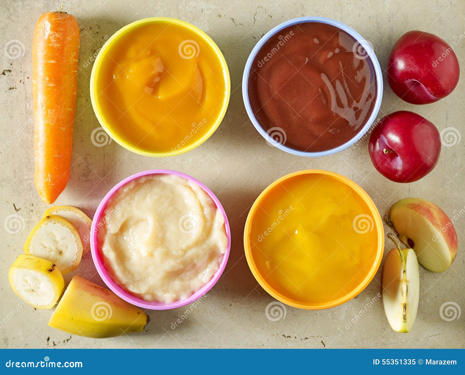 Baby food stock image. Image of assortment, fresh, natural - 55351335