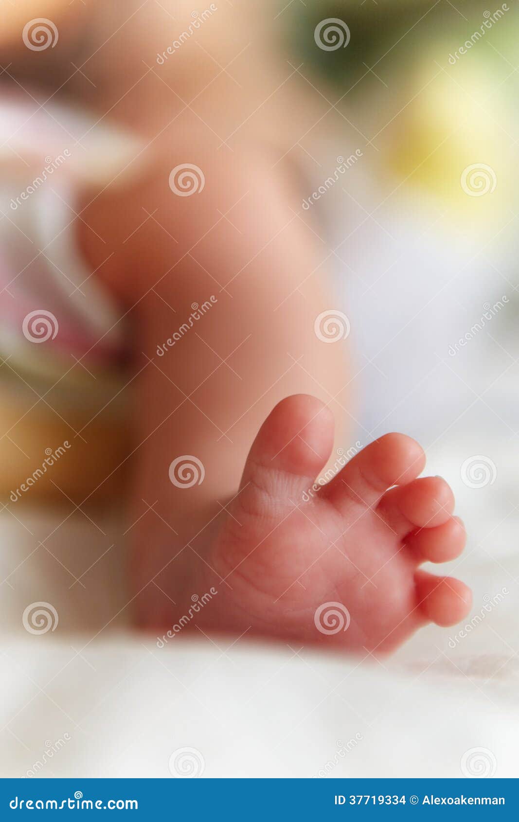 Baby foot closeup. stock photo. Image of months, defocused - 37719334