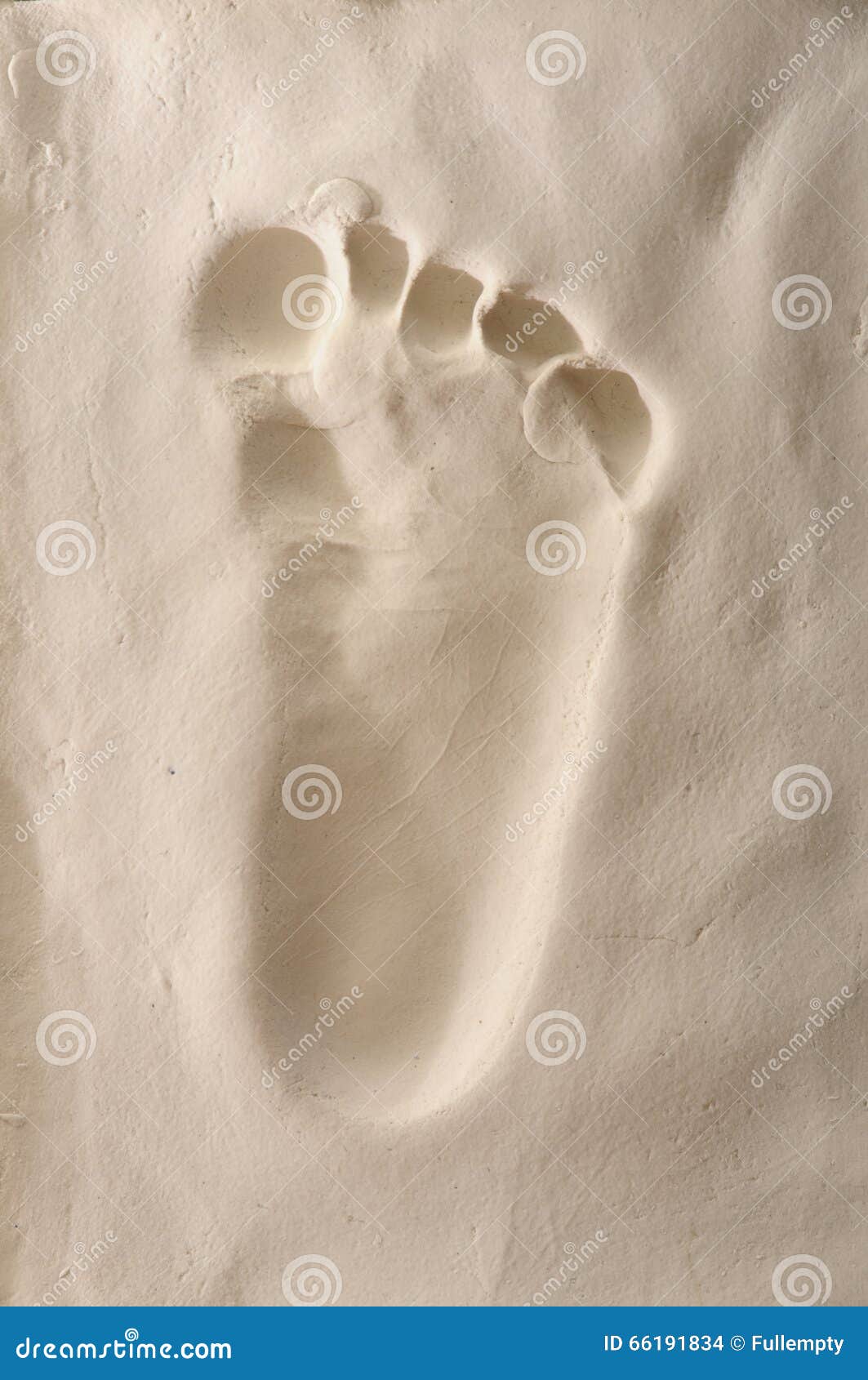 Baby foot on plaster stock photo. Image of baby, plaster - 66191834