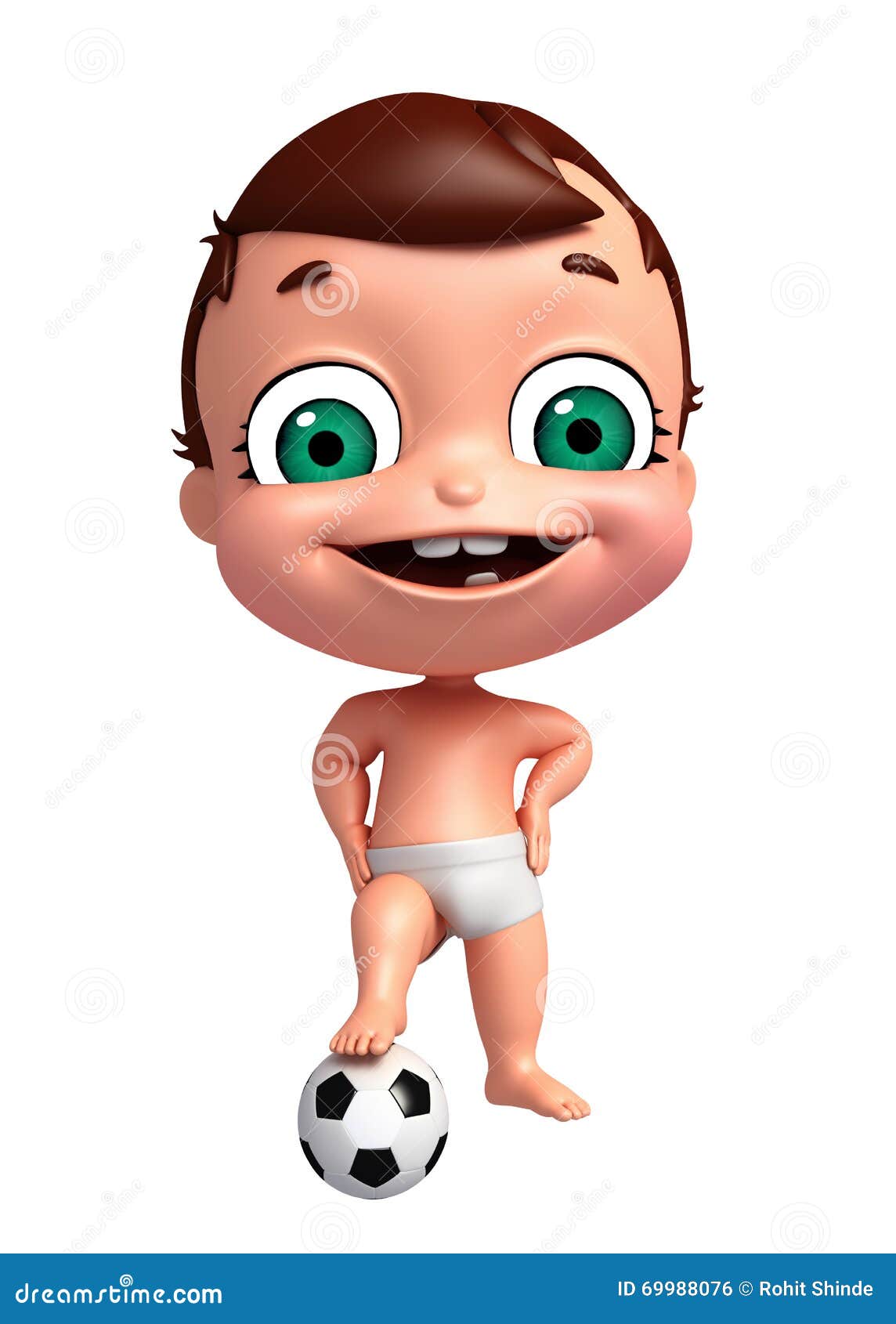 Baby with football stock illustration. Illustration of student - 69988076