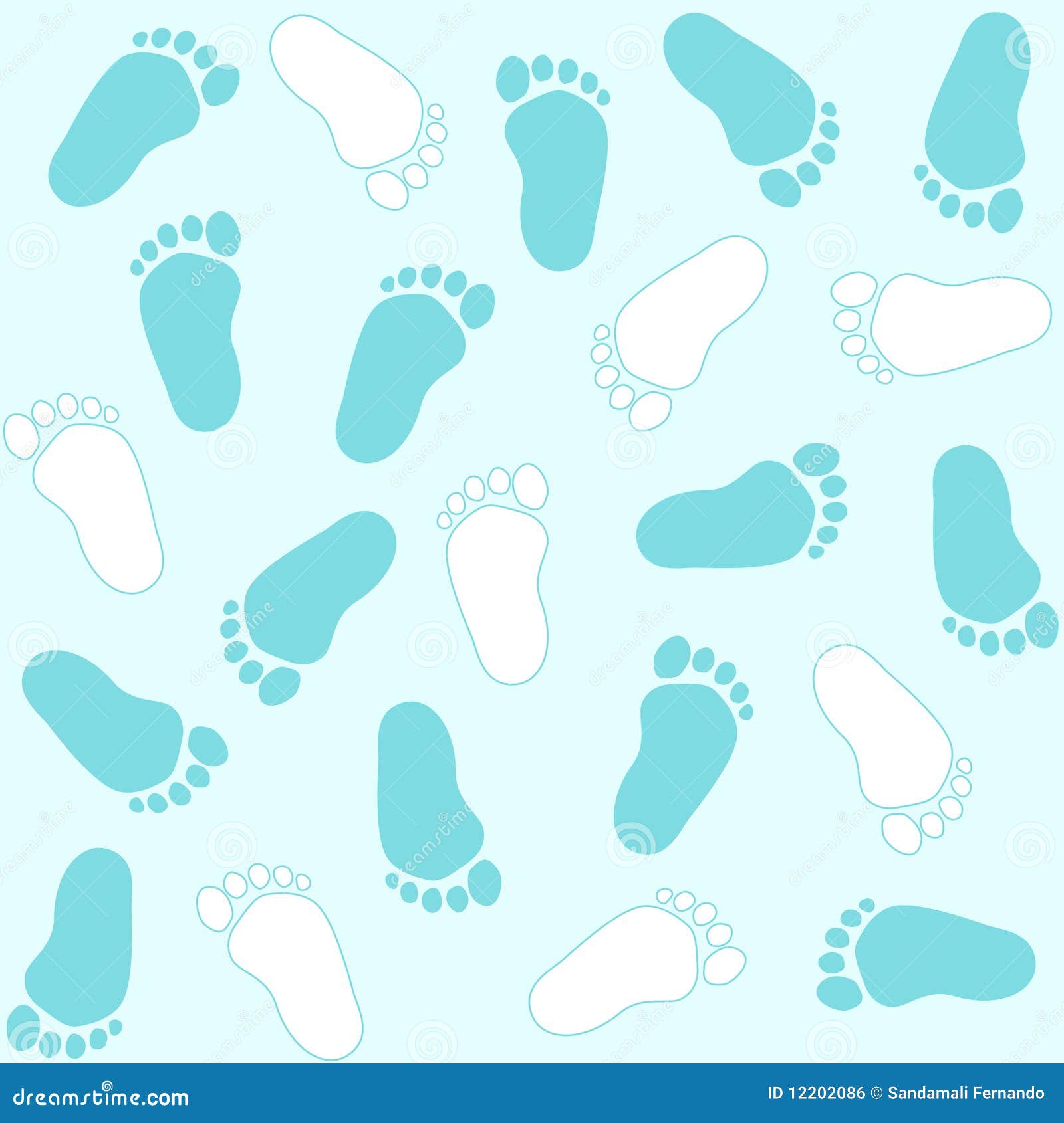 Baby footprint stock vector. Illustration of babies, announcing - 12202086