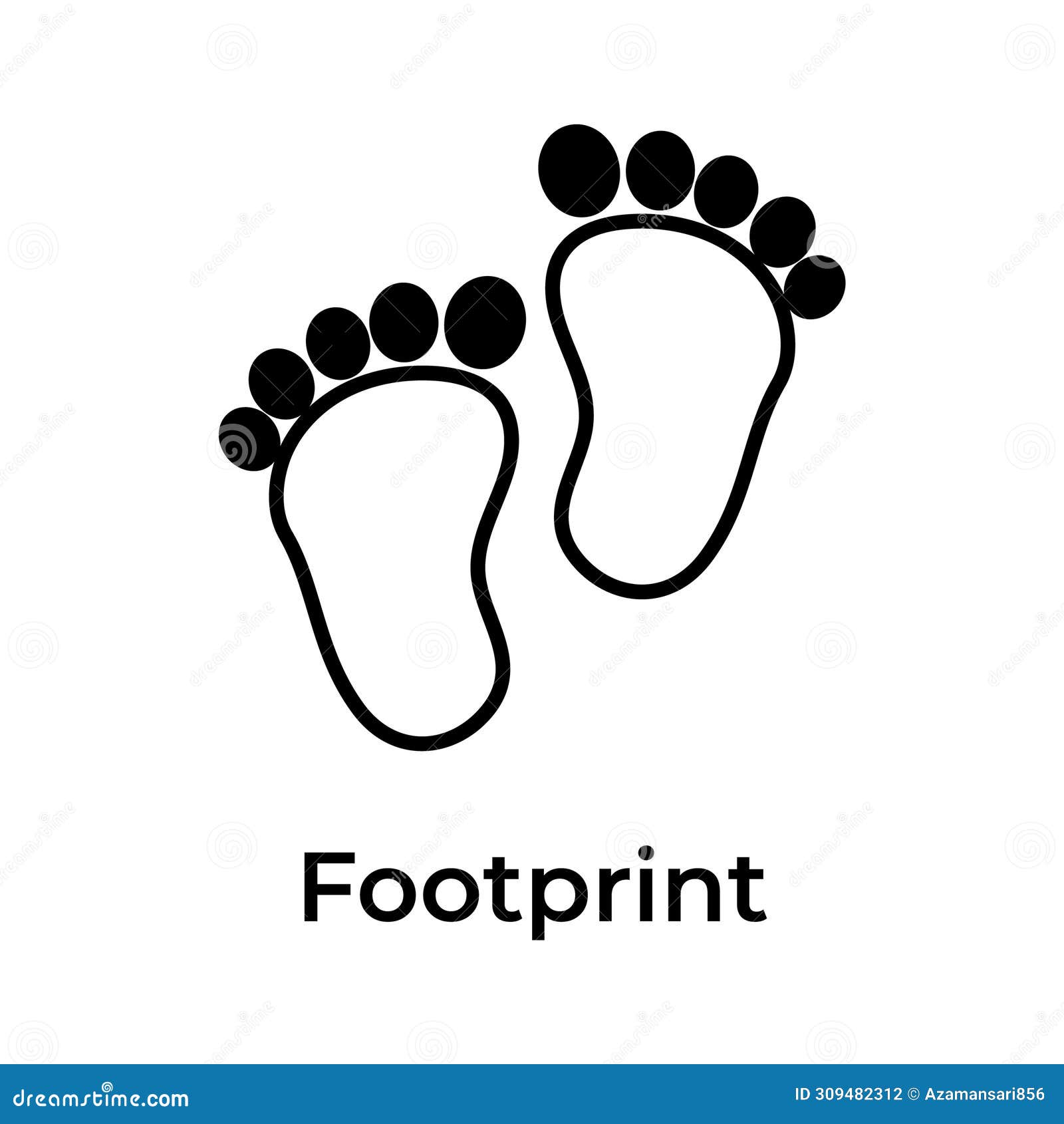 Baby Footprints Vector Design in Trendy Modern Style Stock Vector ...