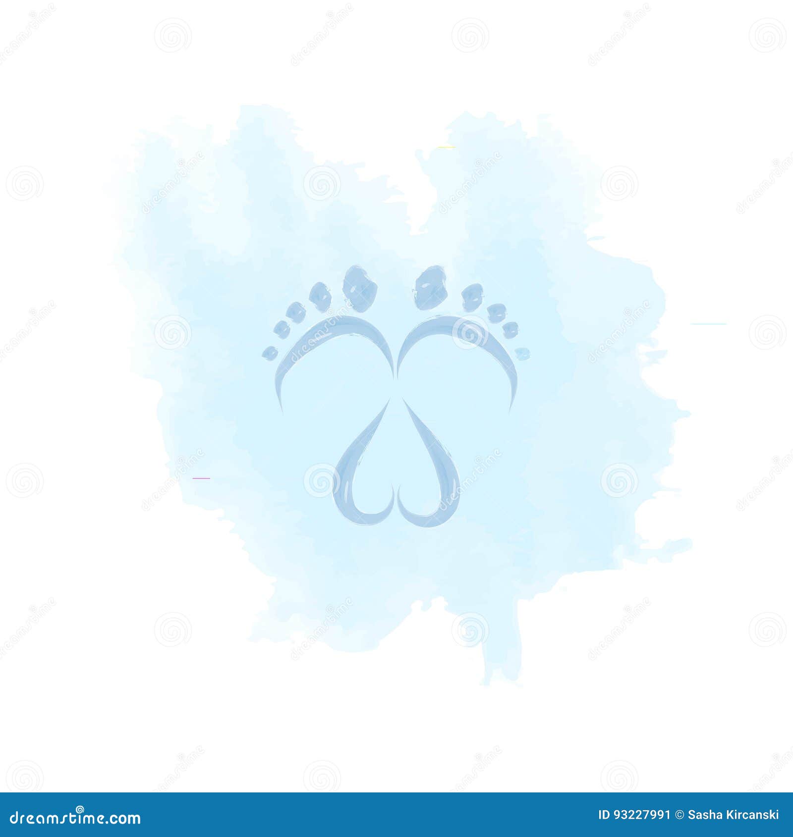 Baby Footsteps Cartoon Vector | CartoonDealer.com #93227911