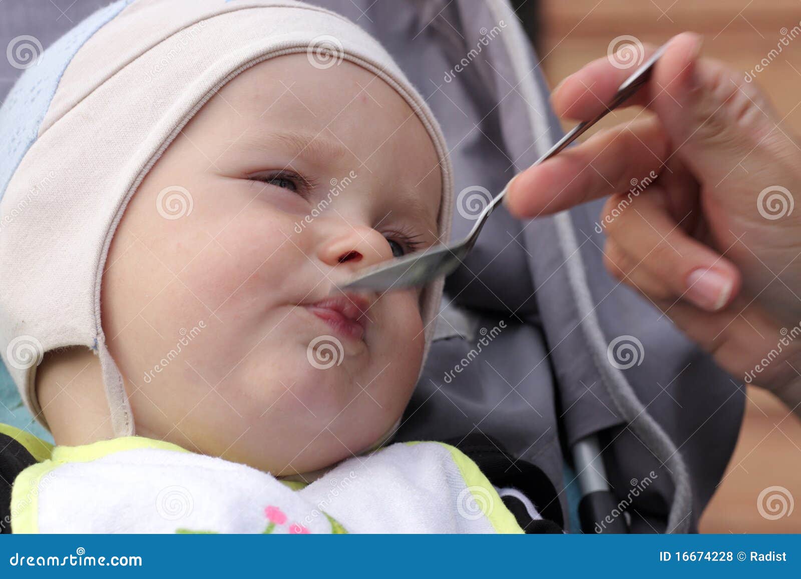 Baby forced feeding stock photo. Image of healthy, lifestyles - 16674228
