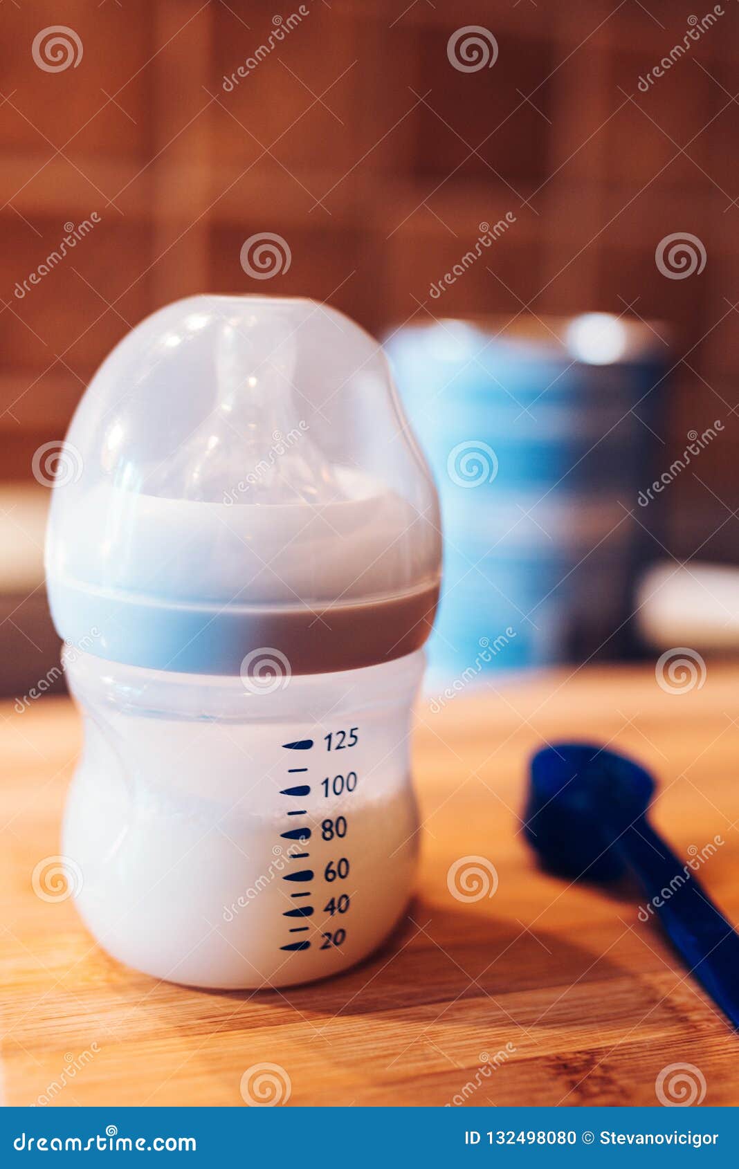 Baby Formula in Milk Bottle Stock Photo - Image of feeding, beverage ...