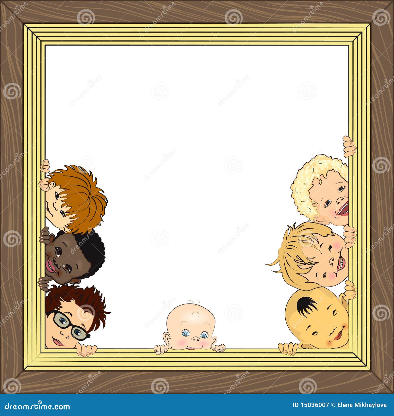 Baby frame stock vector. Illustration of children, hand - 15036007