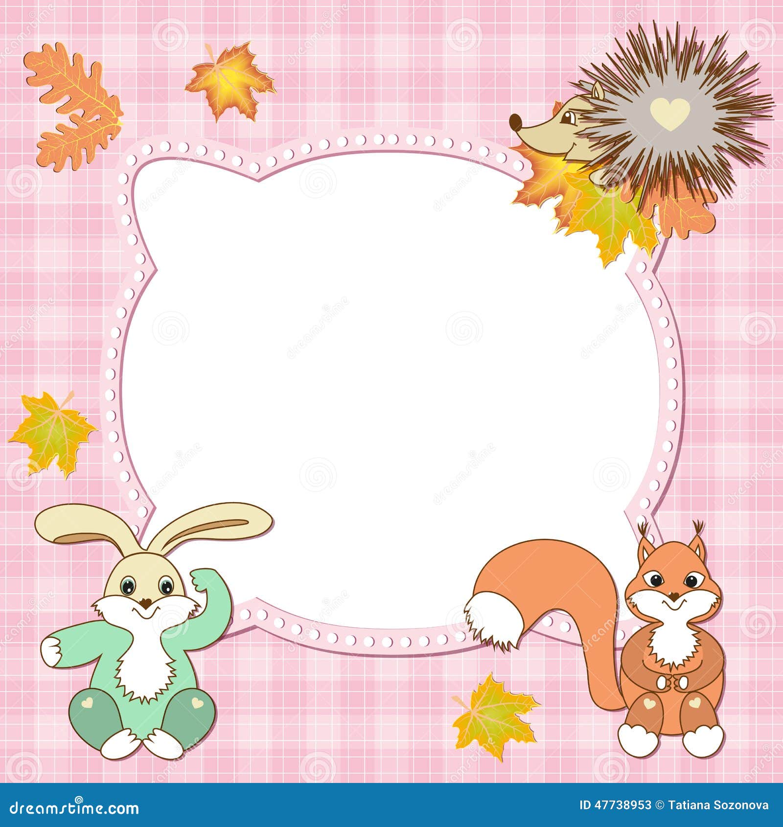 Baby frame animals stock illustration. Illustration of card - 47738953