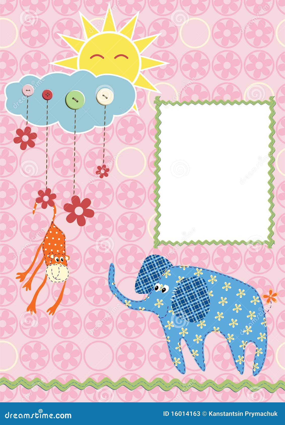 Baby frame or card stock vector. Illustration of artwork - 16014163