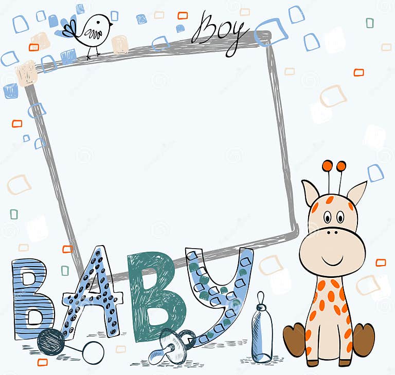 Baby Frame stock vector. Illustration of birthday, animal - 49686871