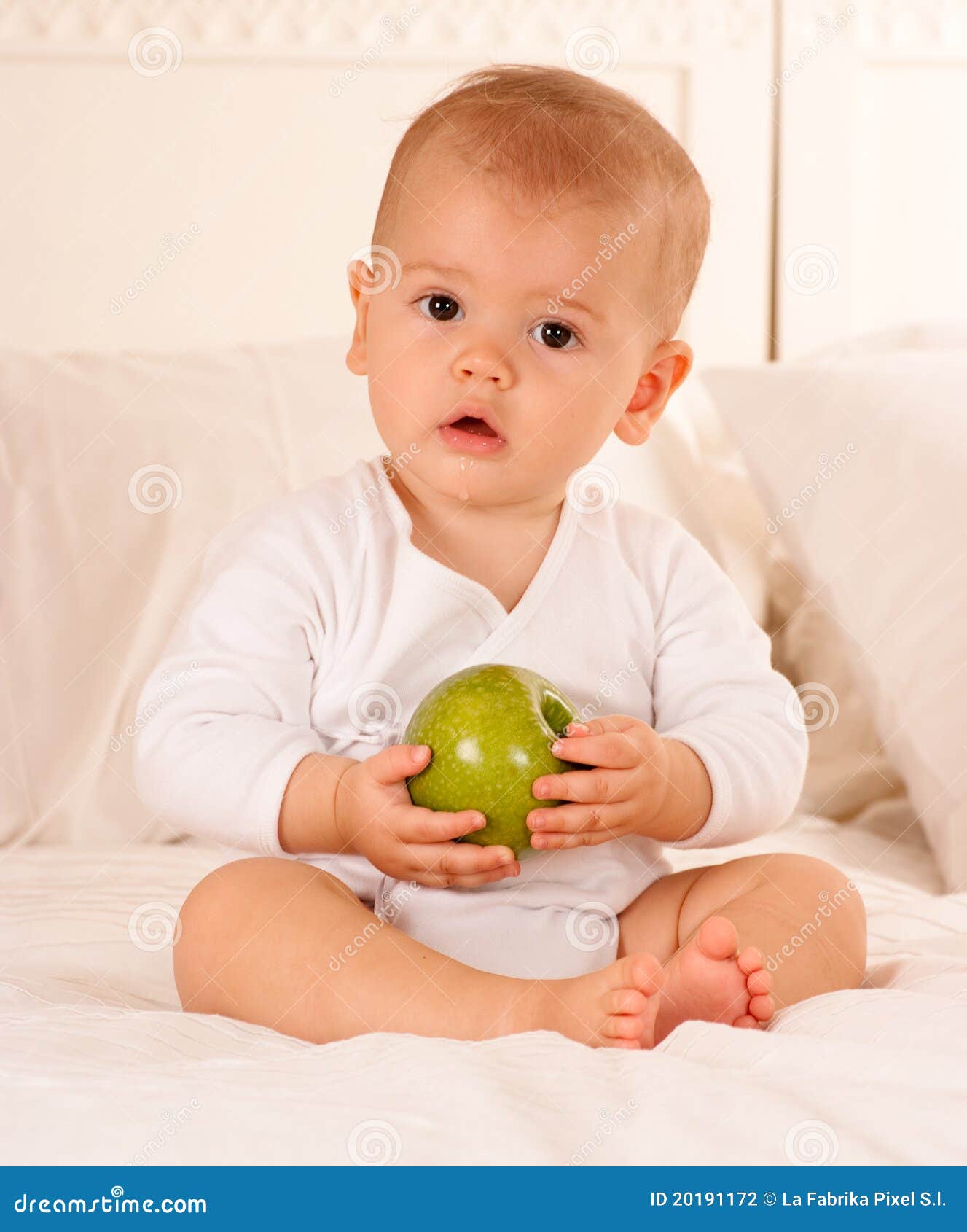 Baby and fruit stock photo. Image of child, childhood - 20191172