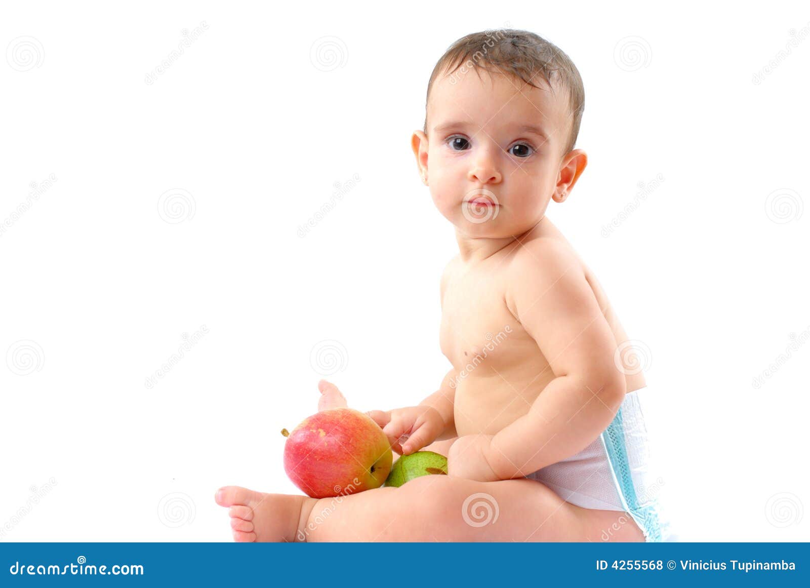Baby and Fruits stock photo. Image of life, healthy, gorgeous - 4255568