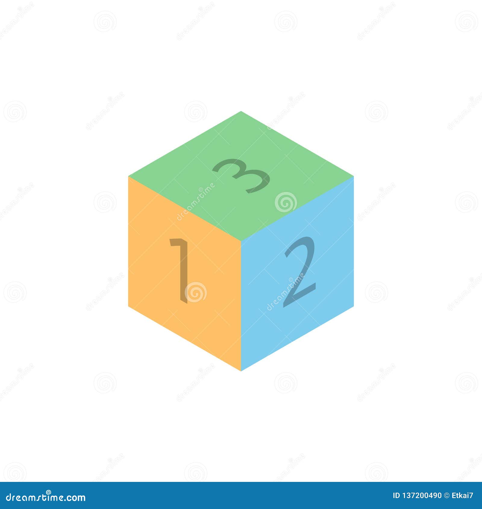 Baby Game Cube Flat Icon Vector Design Stock Vector - Illustration of ...