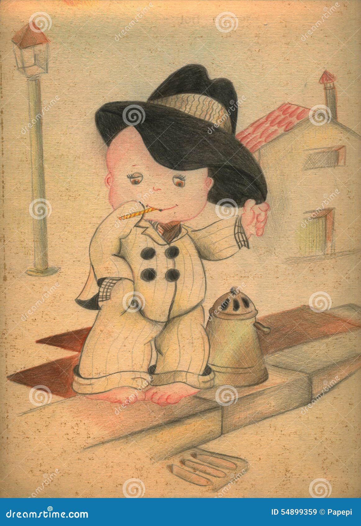 Baby gangster stock illustration. Illustration of baby - 54899359