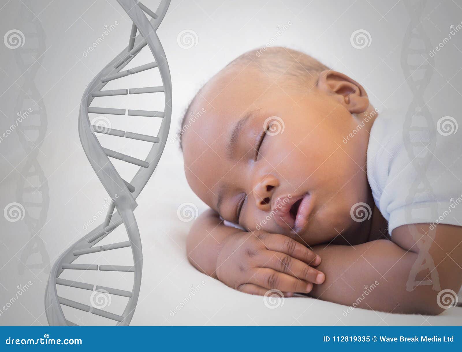 Baby with genetic DNA stock image. Image of computer - 112819335