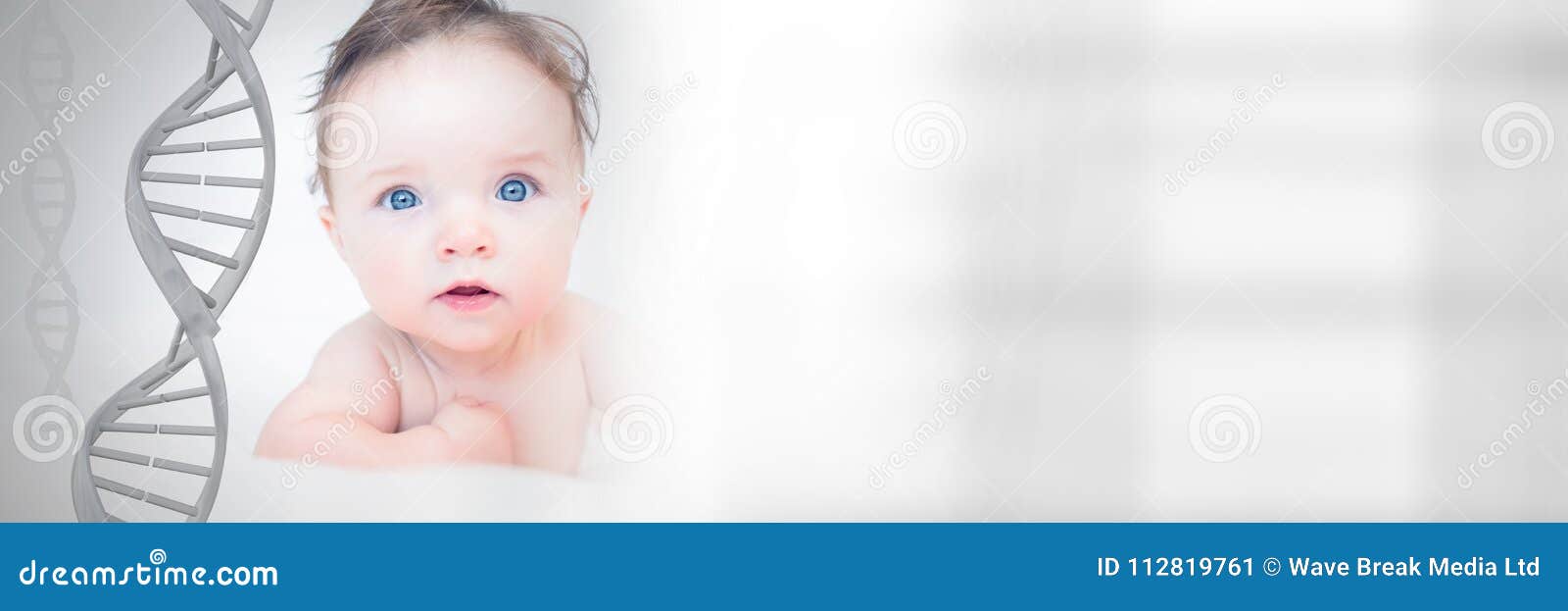 Baby with genetic DNA stock image. Image of advertisement - 112819761