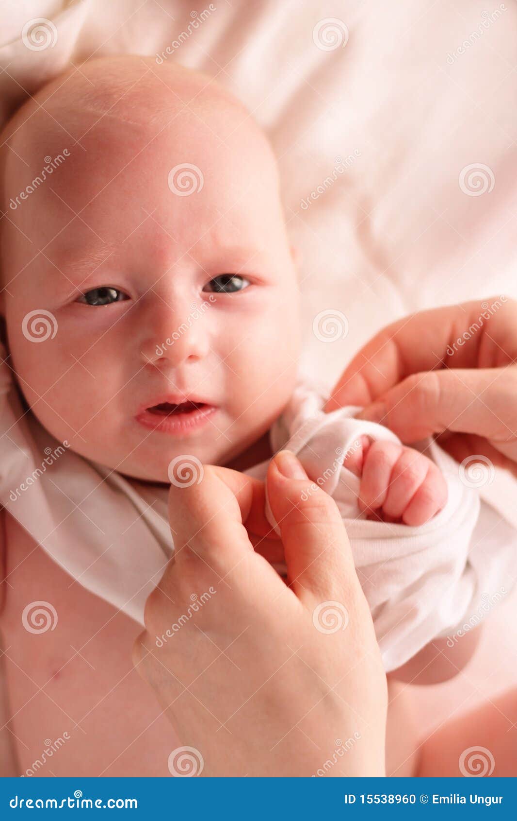 Baby getting dressed stock photo. Image of female, european - 15538960