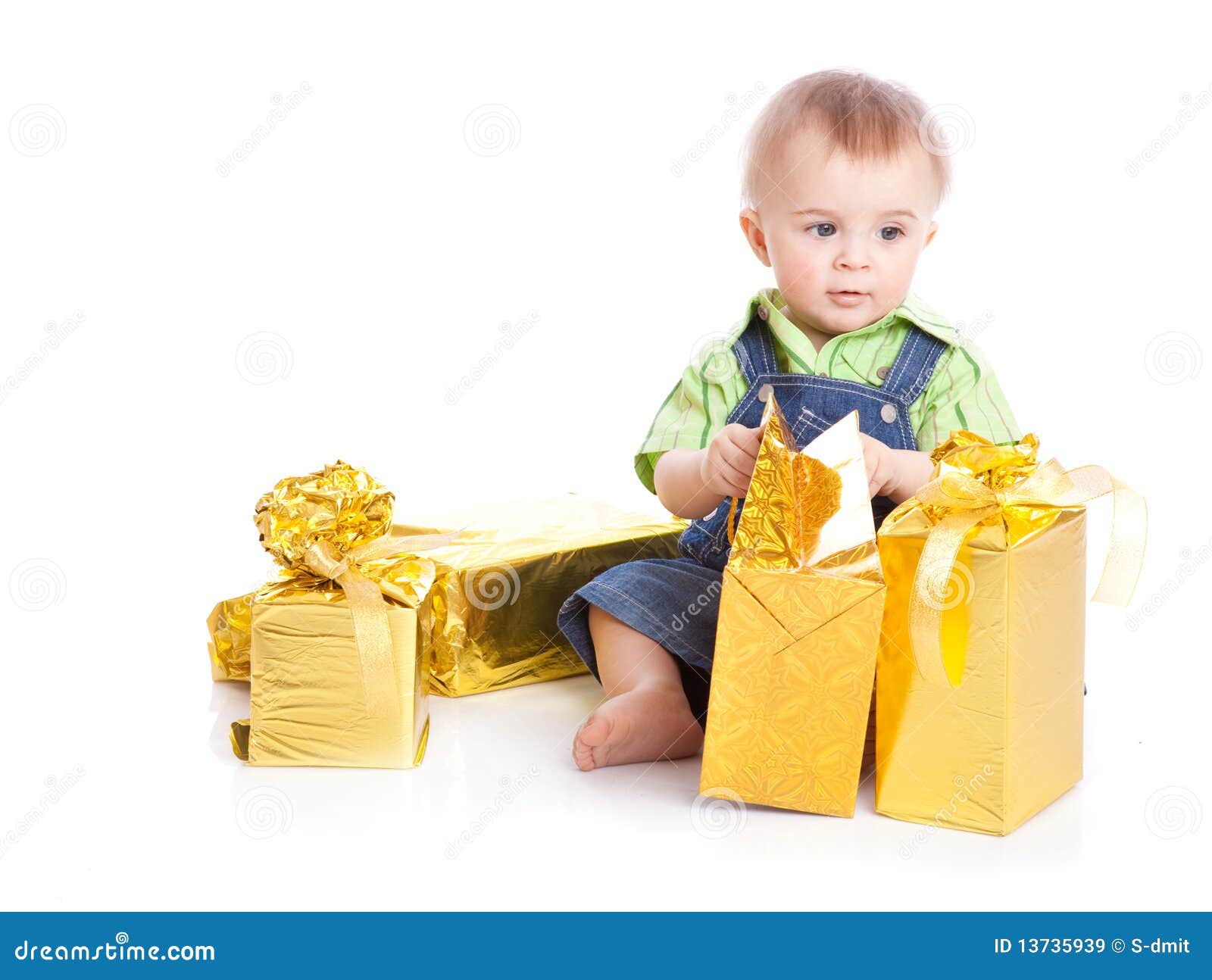 Baby with gifts stock image. Image of beautiful, background - 13735939
