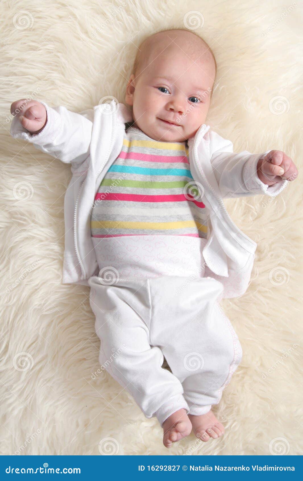 Baby 6 Months Old Girl Lying In The Crib, Morning Baby, Baby Put To Bed ...