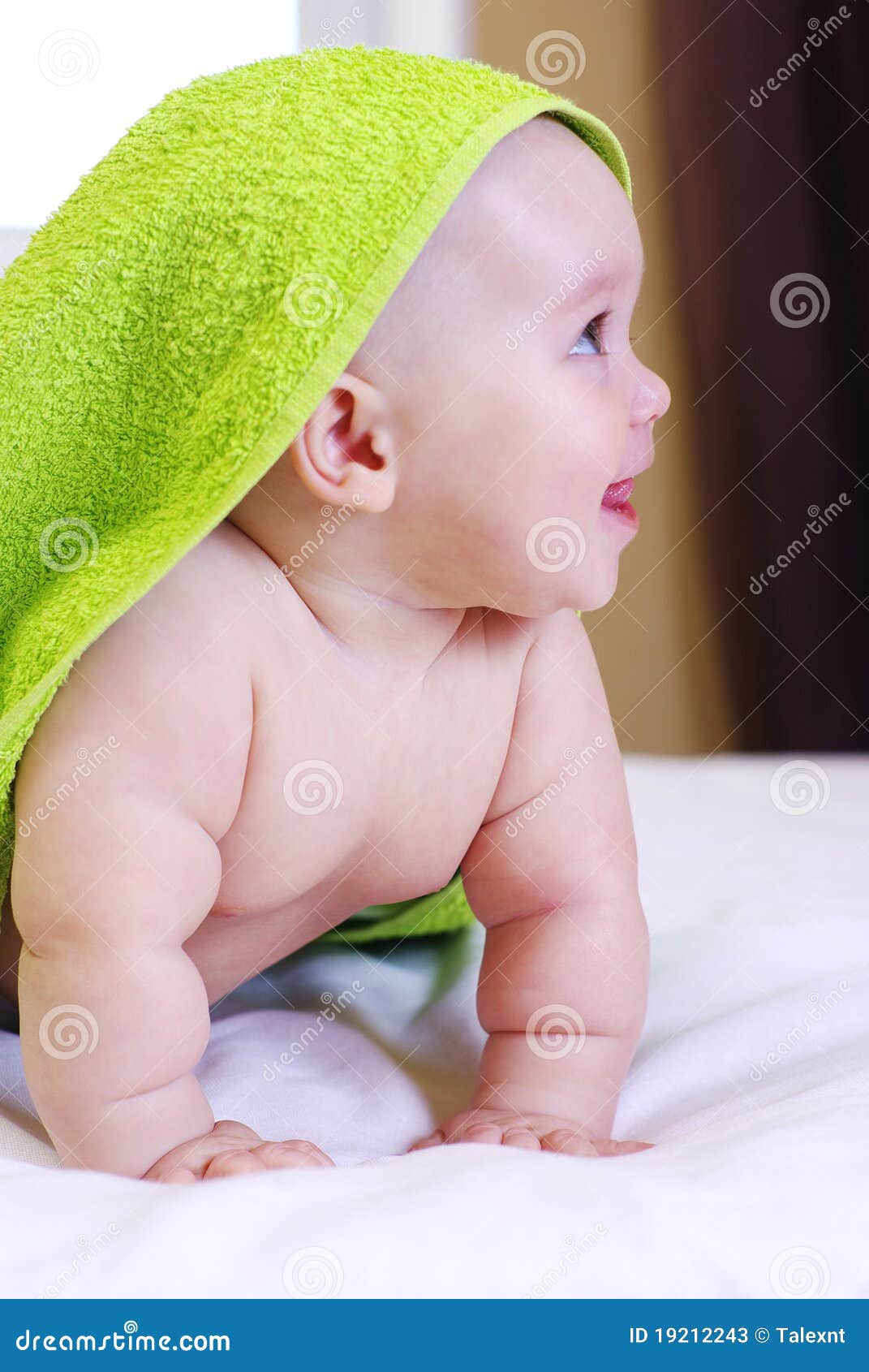 Baby girl. stock image. Image of happy, clean, cute, little - 19212243