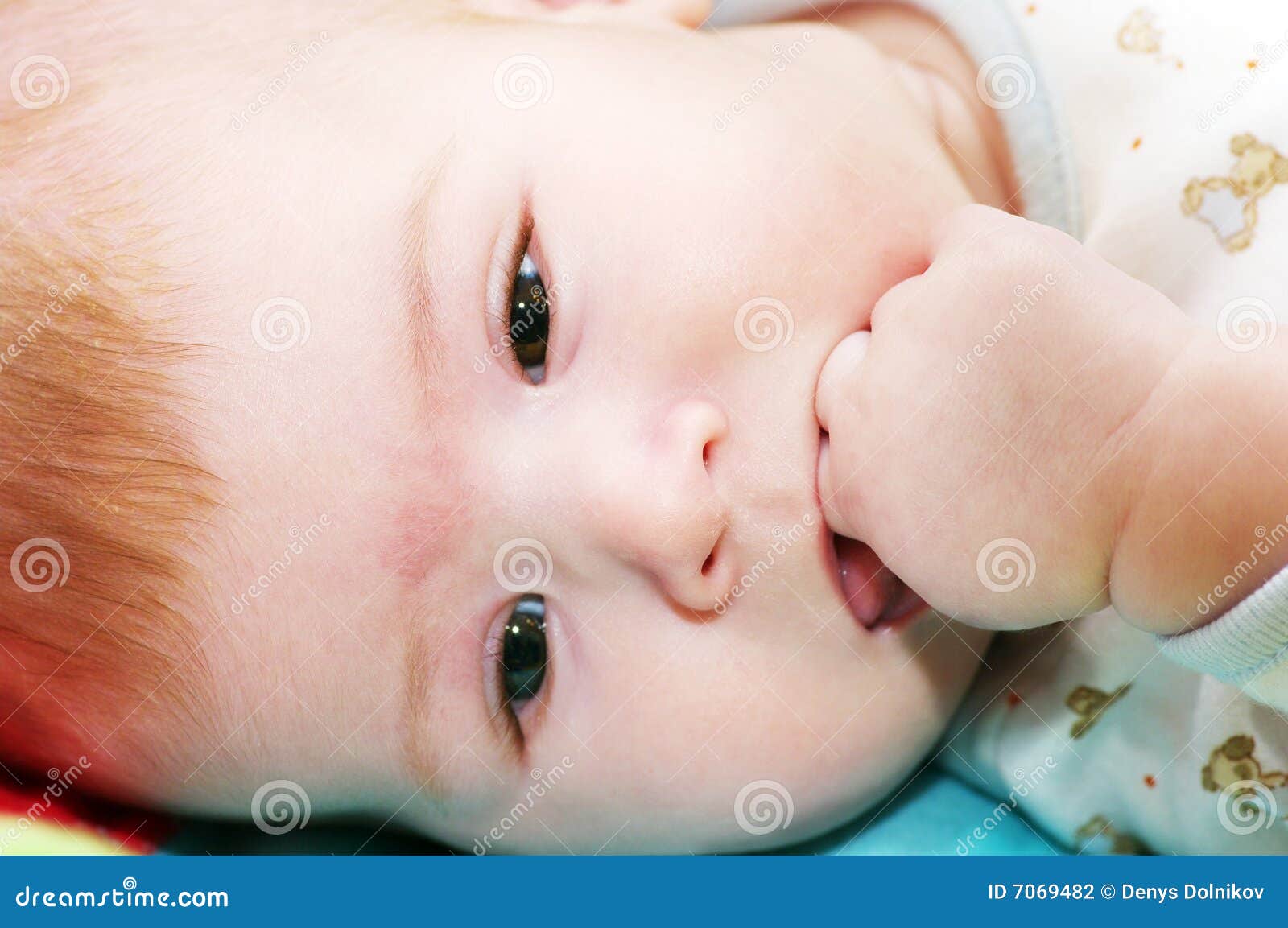 Baby girl stock photo. Image of blue, cute, baby, affectionate - 7069482