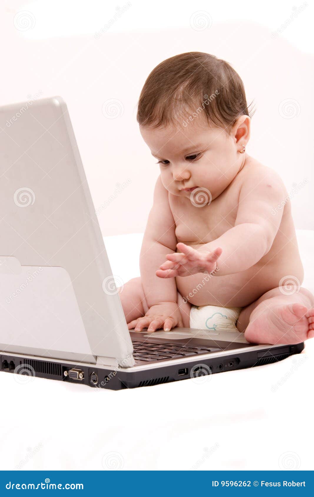 Baby girl stock photo. Image of american, learn, chat - 9596262