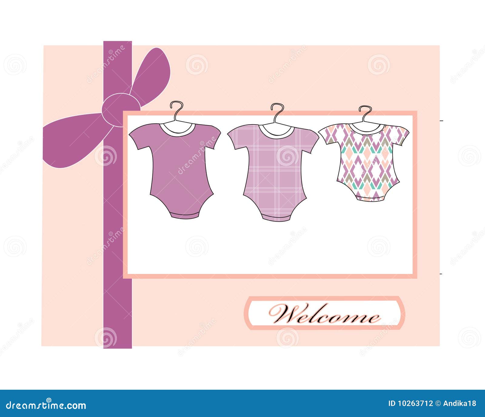Baby girl arrival stock vector. Illustration of birth - 10263712