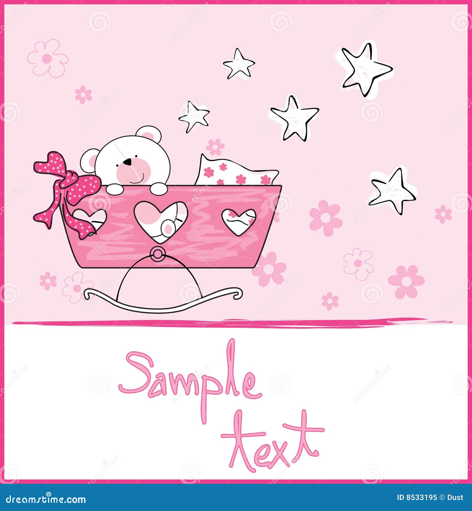 Baby girl arrival stock vector. Illustration of child - 8533195