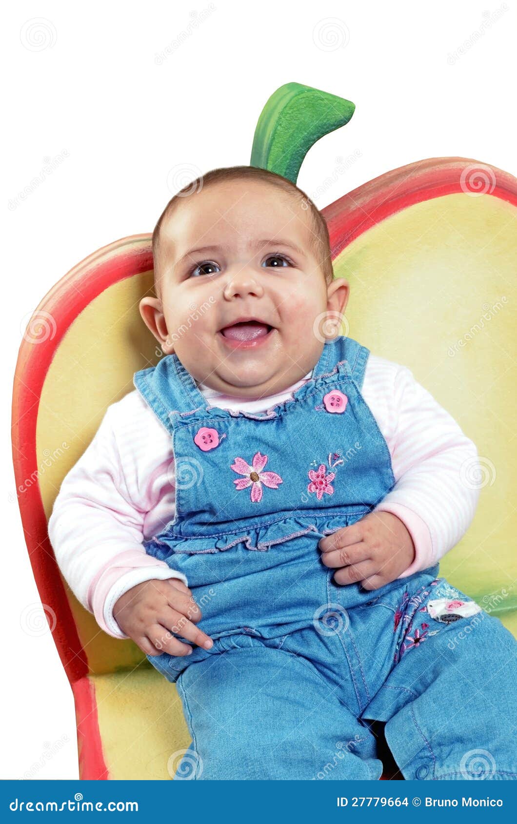 Baby girl with big smile stock photo. Image of white - 27779664