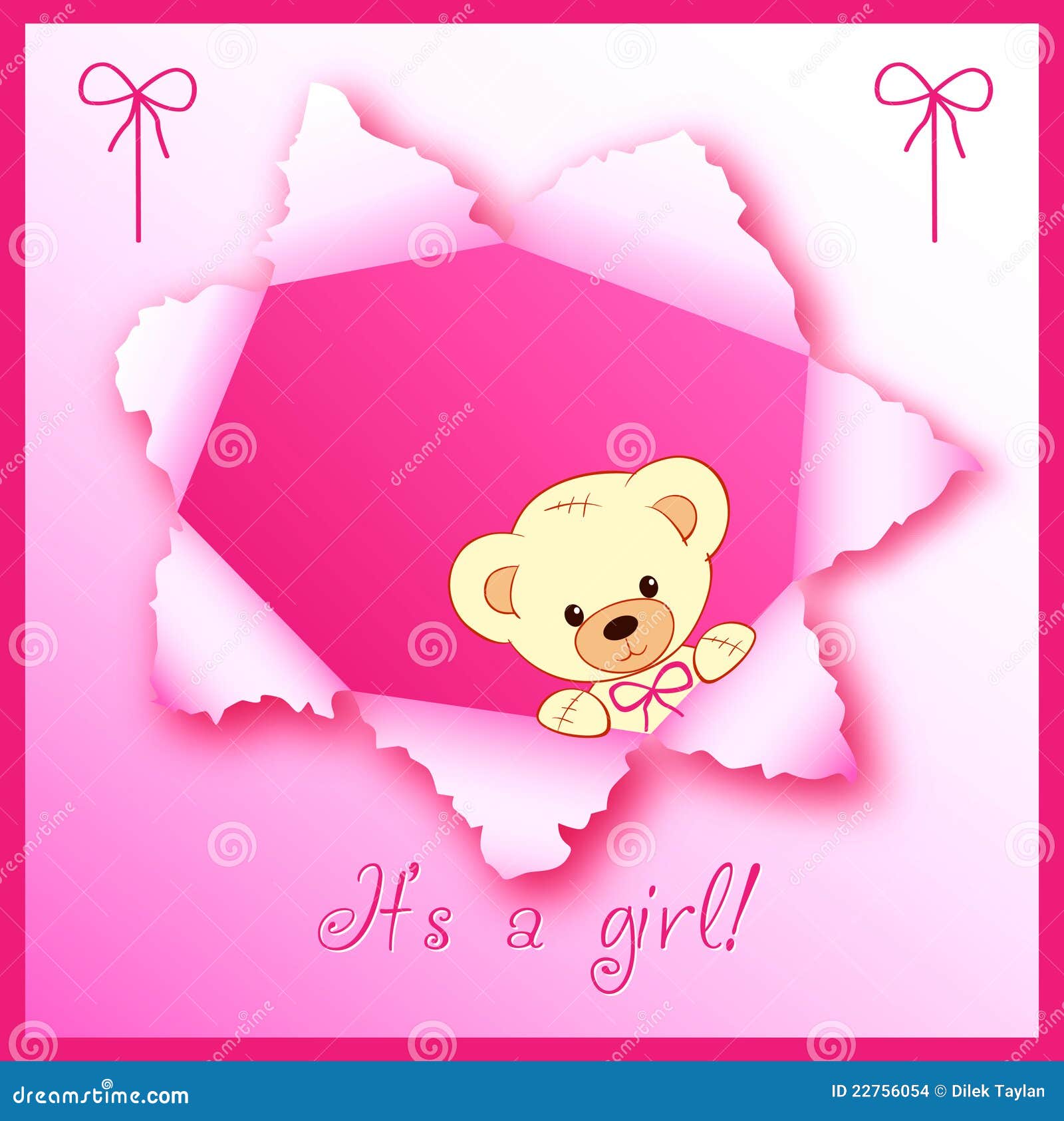 Baby girl card design stock illustration. Illustration of shower - 22756054