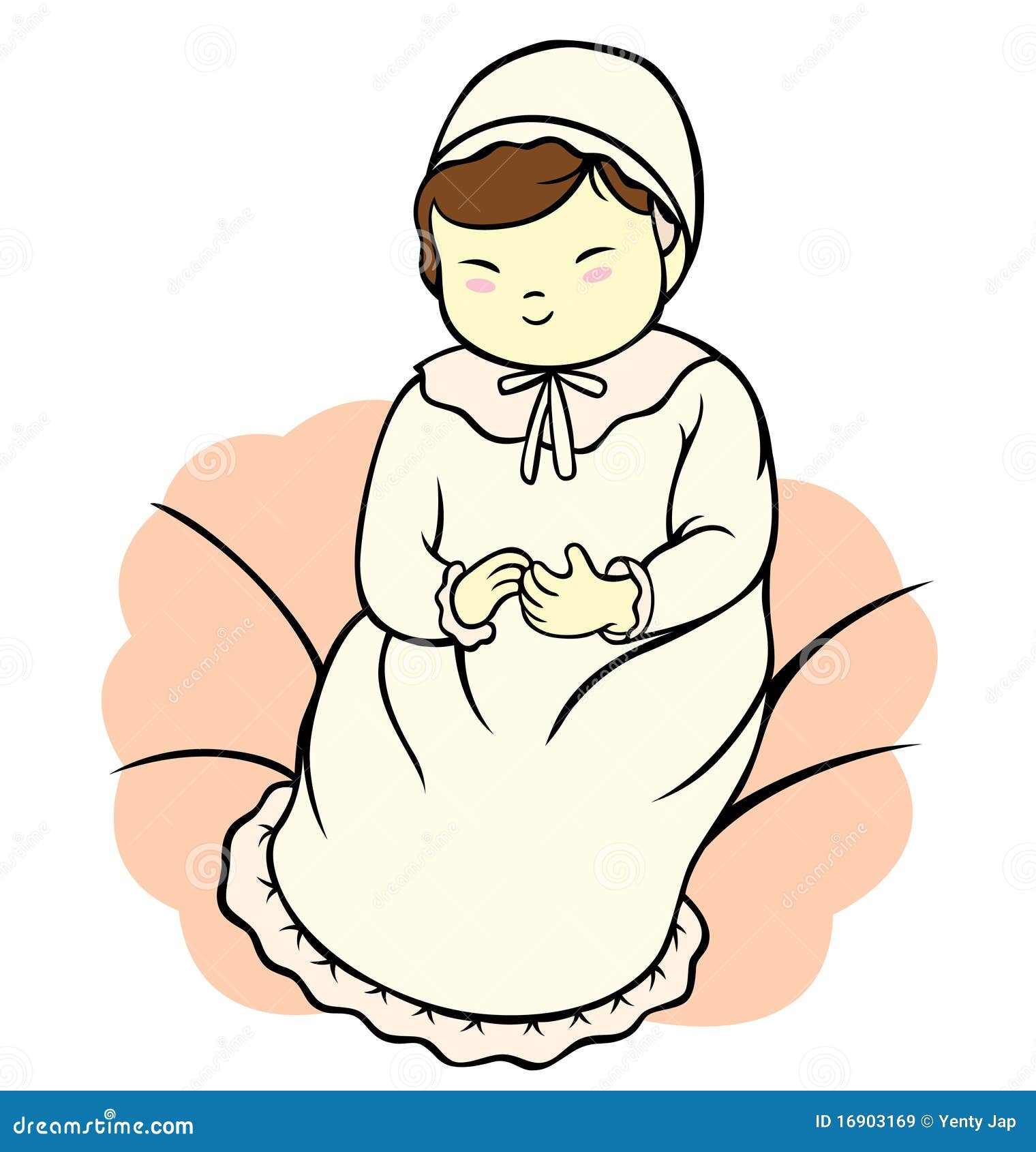 Baby Girl Christening stock vector. Illustration of smiling - 16903169