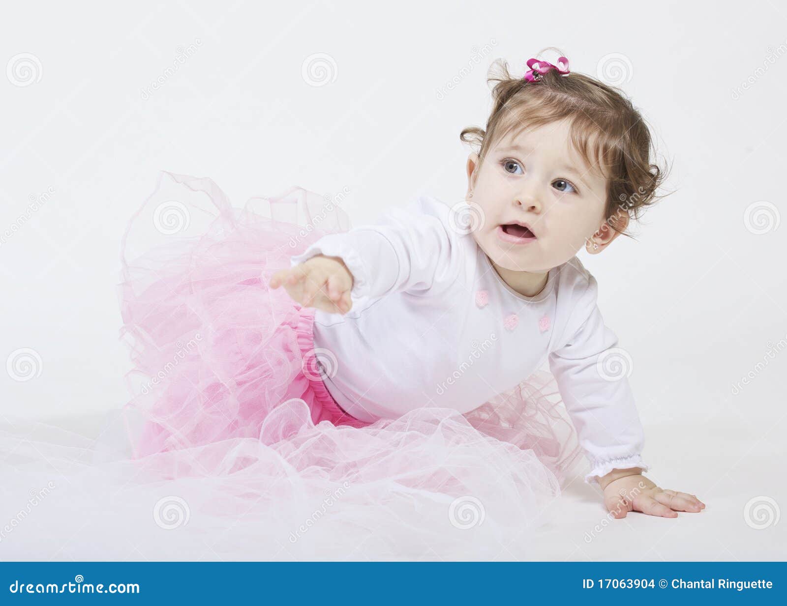 Baby girl crawling stock photo. Image of pink, cure, sweet - 17063904