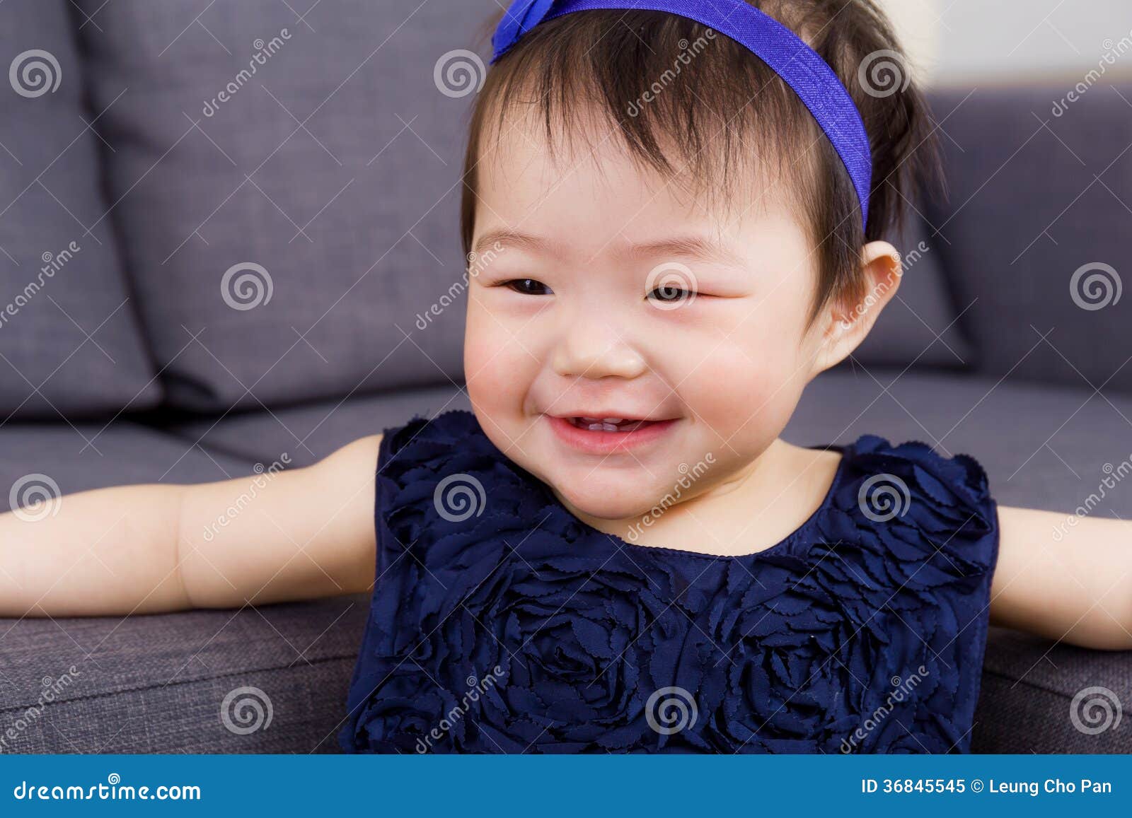 Baby girl feeling so happy stock image. Image of room - 36845545