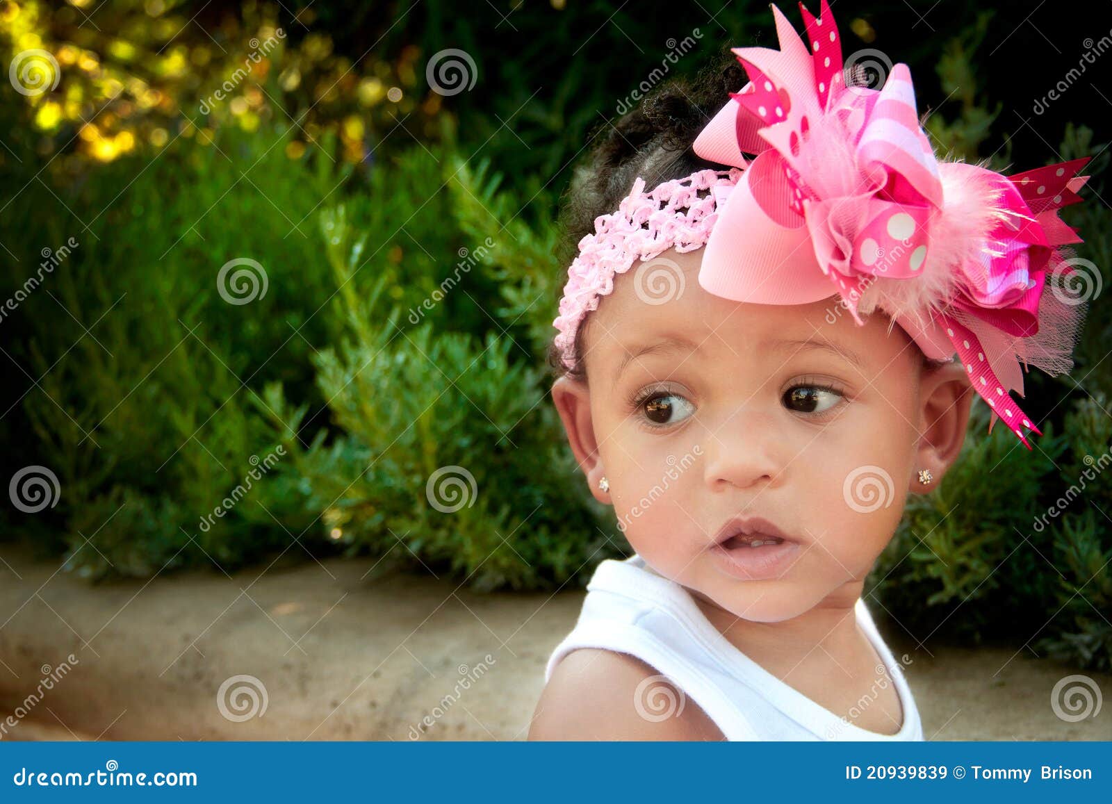 Baby Girl Interested in Something Stock Image - Image of facial, love ...