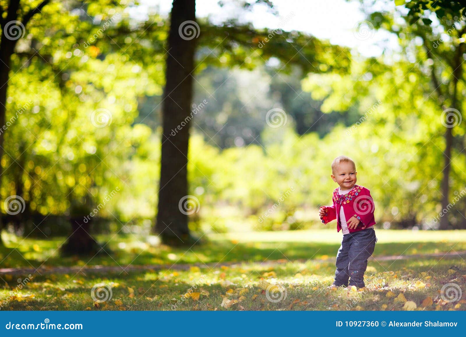 Baby girl in park stock photo. Image of adorable, seasonal - 10927360