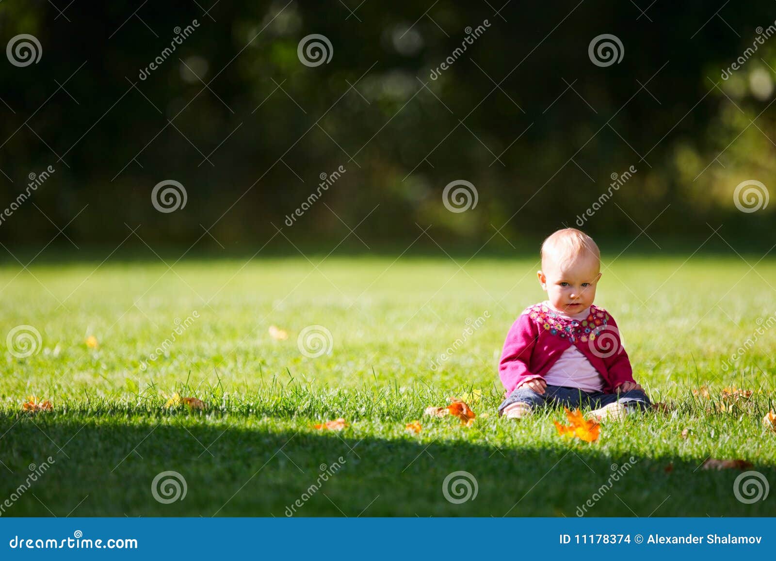 Baby girl in park stock photo. Image of ground, happiness - 11178374