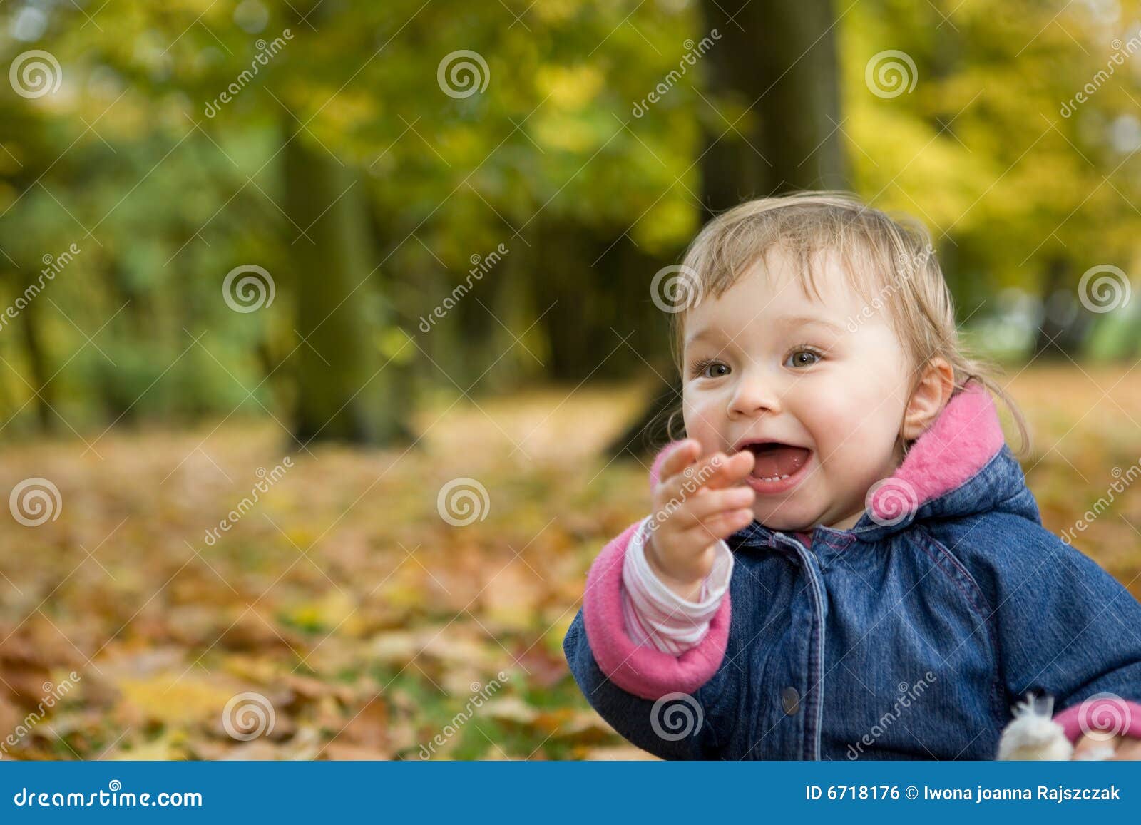 Baby girl in park stock photo. Image of park, autumn, couple - 6718176