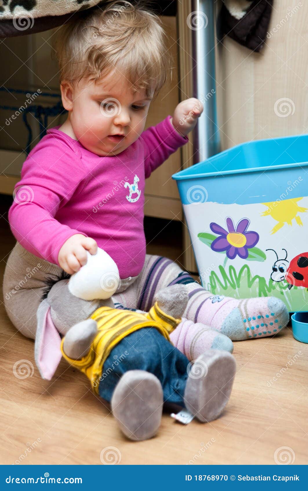 Baby Girl Playing stock photo. Image of toddler, activity - 18768970