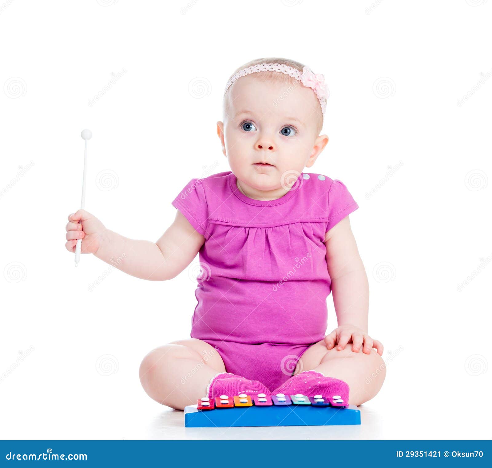 Baby girl playing stock image. Image of happy, playful - 29351421