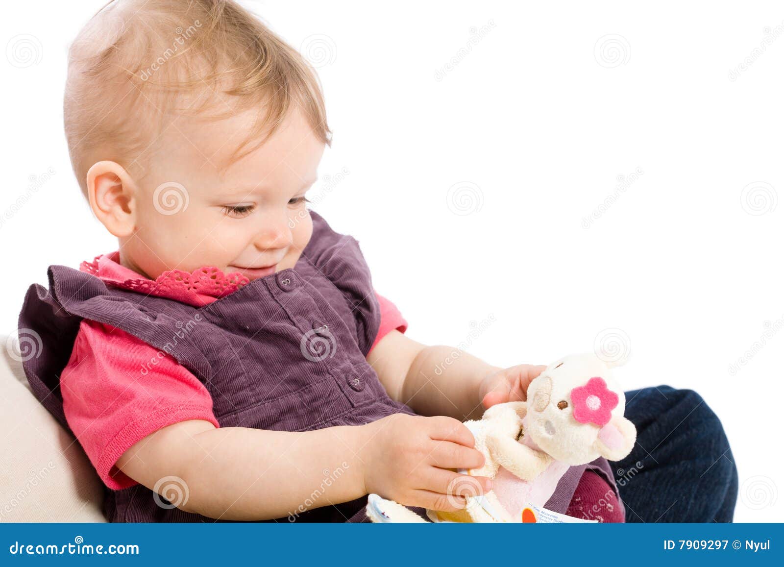 Baby girl playing stock image. Image of girl, daughter - 7909297
