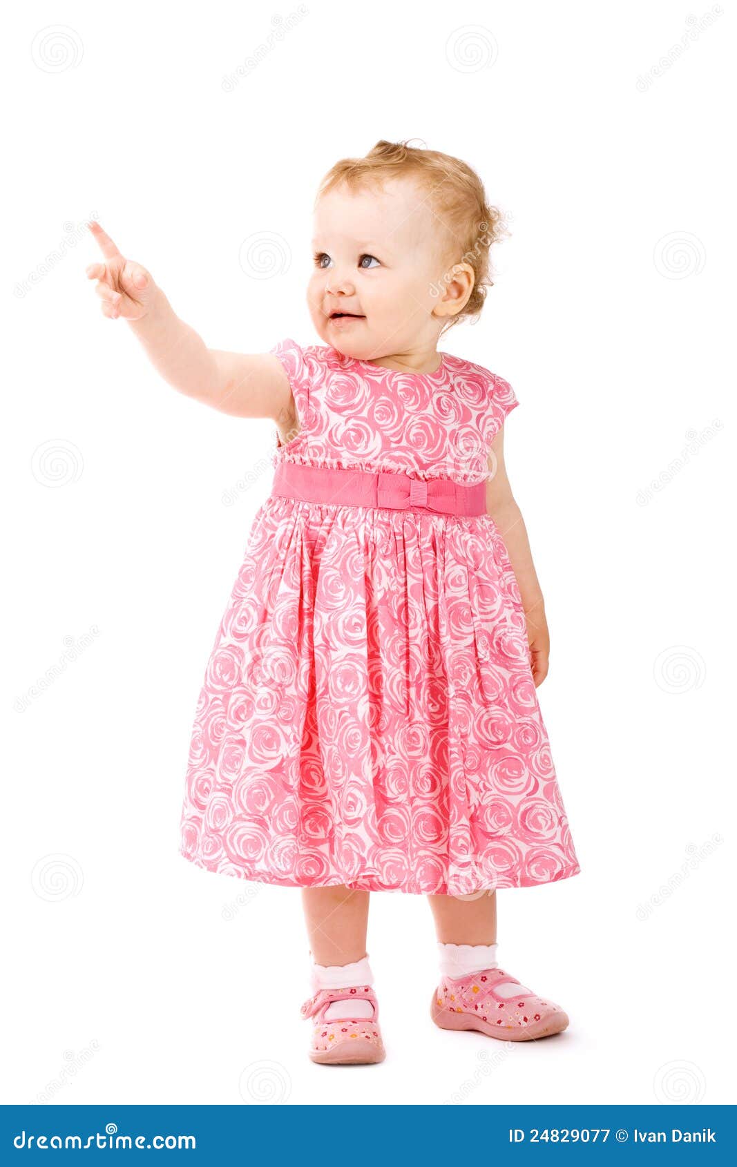 Baby Girl Pointing on Something Stock Image - Image of young, caucasian ...