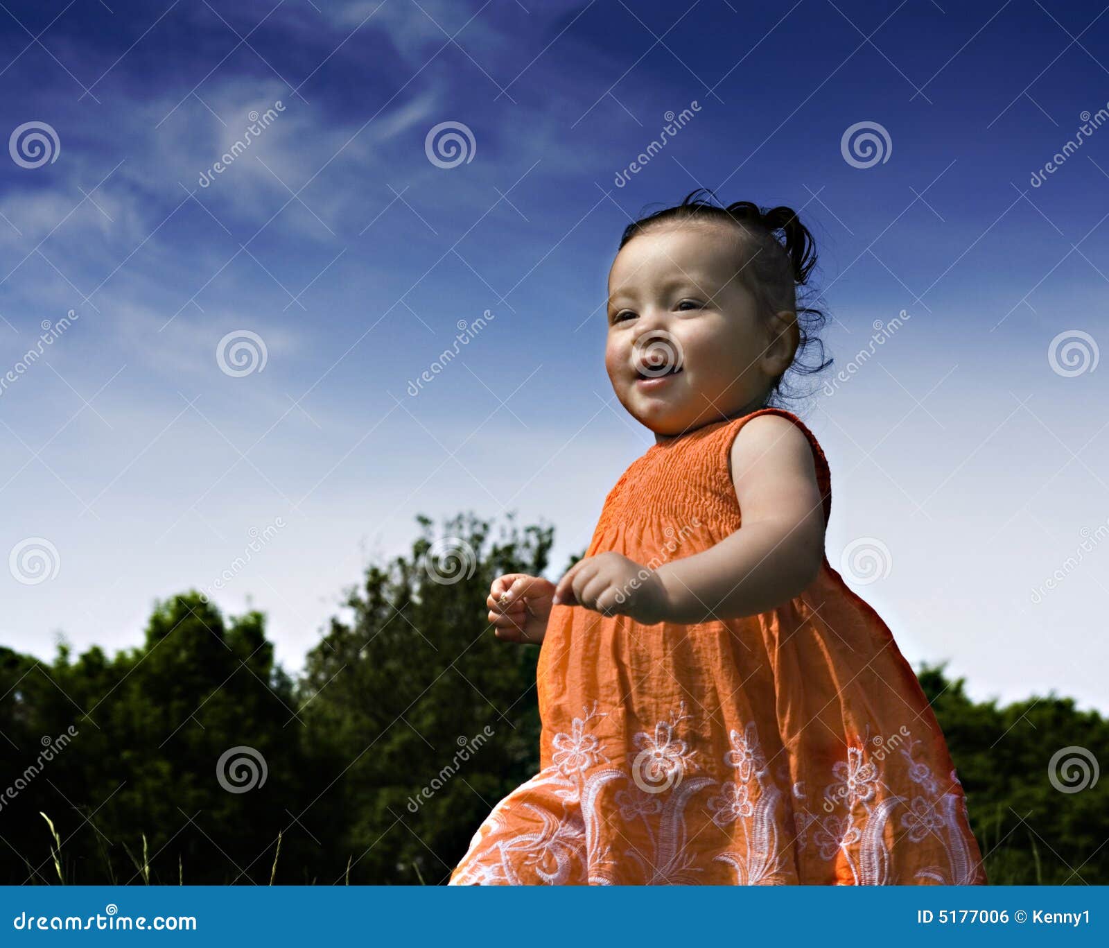 Baby girl running stock photo. Image of hair, multicultural - 5177006