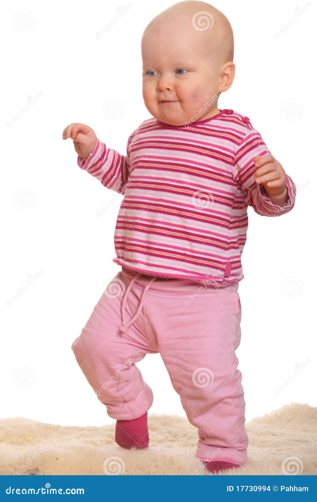 Baby girl s first steps stock photo. Image of child, human - 17730994