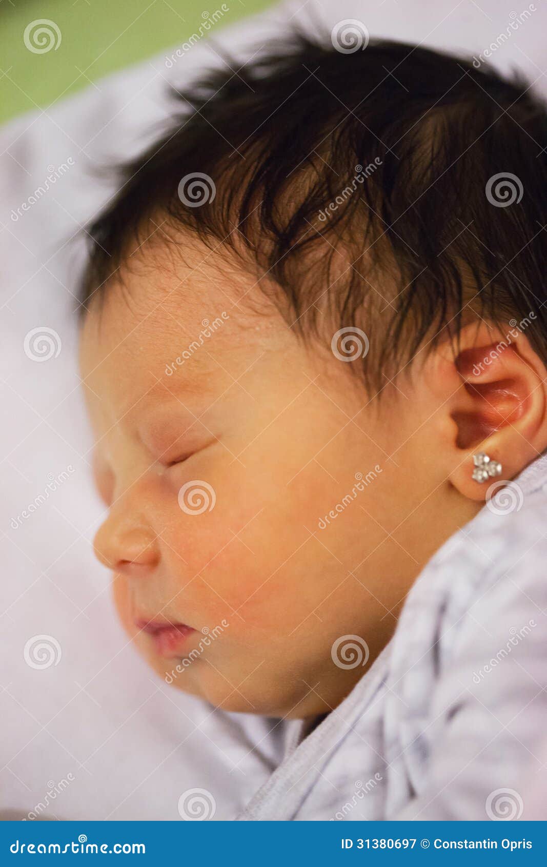 Baby girl sleeping stock image. Image of childhood, caucasian - 31380697