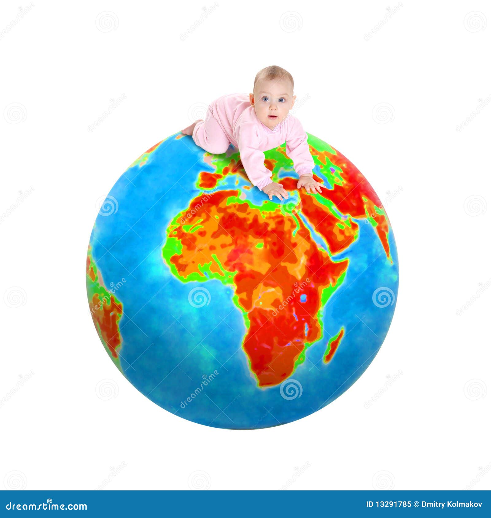Baby on globe stock image. Image of child, earth, environmental - 13291785