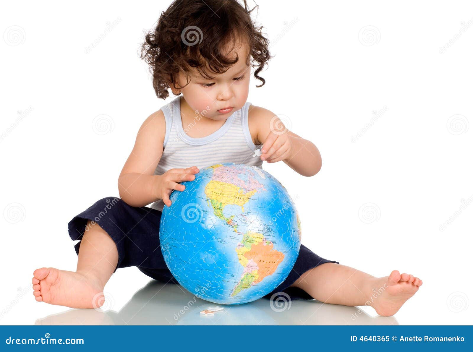 Baby with globe. stock image. Image of sphere, baby, intelligence - 4640365