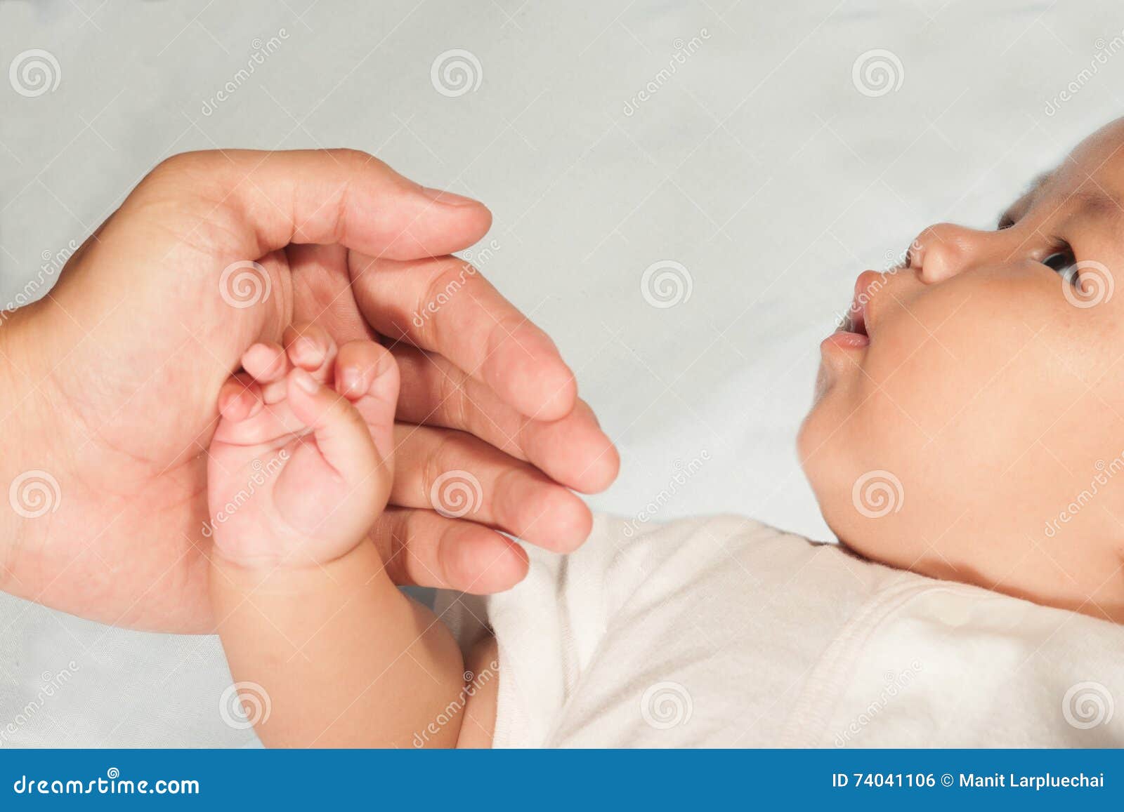 Baby Hand in Father Hands Close Up. Stock Photo - Image of hand, body ...