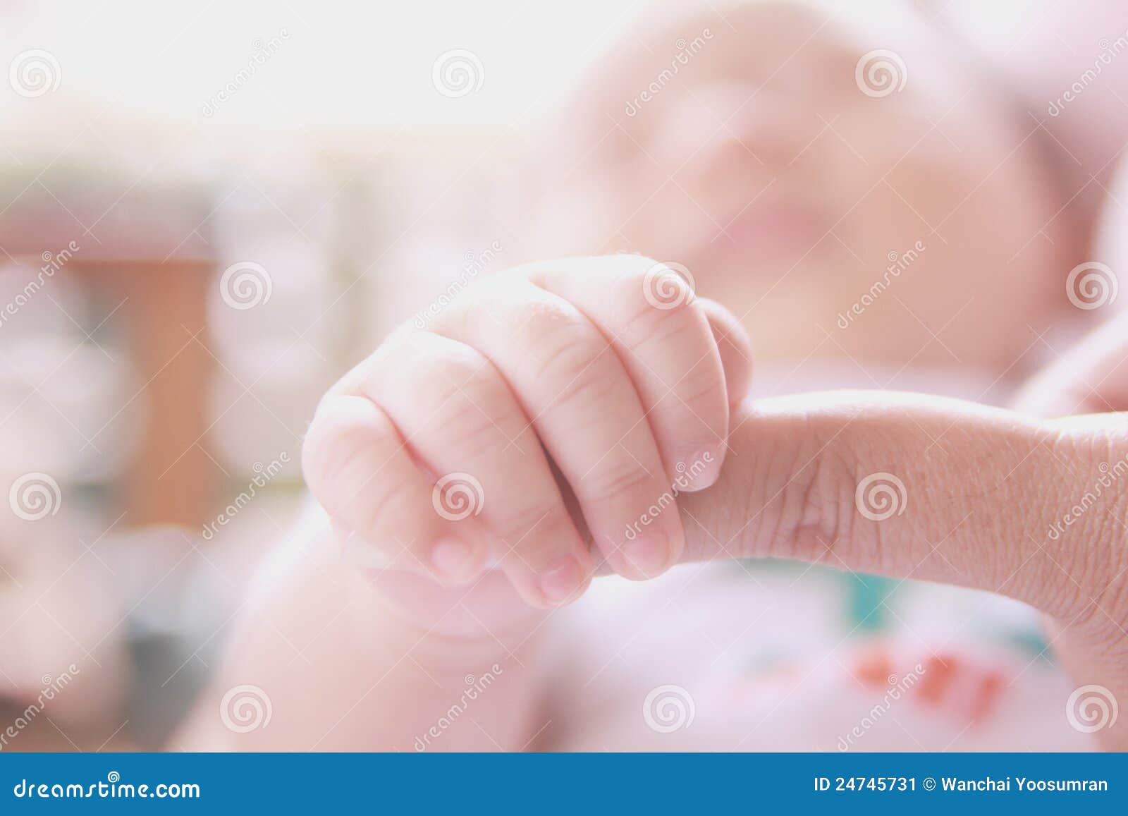 Baby Hand Holding Mother Finger Stock Image - Image of isolated ...